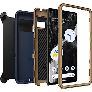 OtterBox Google Pixel 7 Defender Series Case - Blue Suede Shoes, Rugged & Durable, with Port Protection, Includes Holster Clip Kickstand