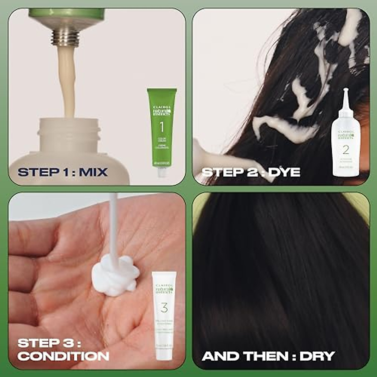 Clairol Natural Instincts Demi-Permanent Hair Dye, 4RV Dark Burgundy Hair Color, Pack of 1