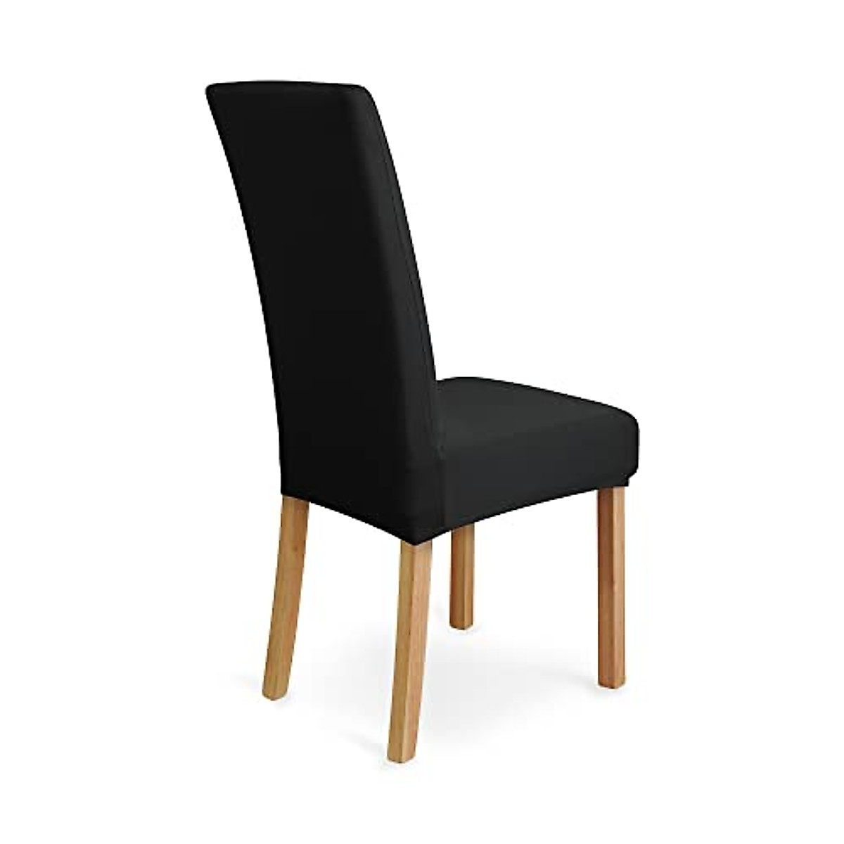 Amazon Basics Stretch Dining Chair Slipcover, Set of 4, Black