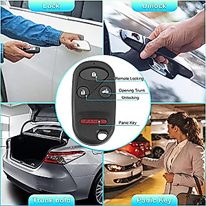 X AUTOHAUX 315MHz KOBUTAH2T Replacement Smart Proximity Keyless Entry Remote Key Fob for Honda Accord 1998-2002 for Acura TL 1999-2001 4 Buttons