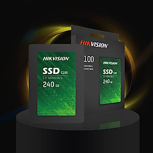 Hikvision SSD C100 240G SATA 2.5" 6G/S Internal Solid State Drive, Read Speed up to 550MB/sec, Compatible with Laptop and PC Desktops(Black)