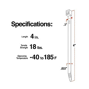 TR Industrial Multi-Purpose UV Resistant Black Cable Ties, 4 inches, 100 Pack