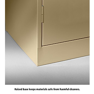 Tennsco 7214 24 Gauge Steel Standard Welded Combination Storage Cabinet, 5 Shelves, 150 lbs Capacity per Shelf (50 lbs per half shelf), 36" Width x 72" Height x 18" Depth, Putty