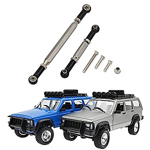 Sevenksix Metal Steering Rod Tie Link Connecting Rod for MN78 MN-78 MN 78 1/12 RC Car Upgrades Parts Accessories Black