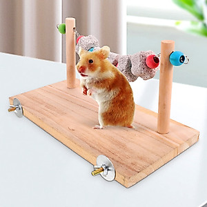 Ipetboom Chew Toys Chinchilla Toys Tabletop Parrot Stand Cage Parrot Toy Parrot Accessories Parrot Perch Stands Bird Toy Cage Bird Perch Bird Training Perch Parrot Swing Toy Cage Bird Stand
