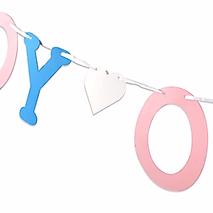 Boy or Girl Gender Reveal Banner - Gender Reveal Baby Shower Banner , Pink or Blue Gender Reveal Banner , He or She Gender Reveal Sign , Baby Shower Party Supplies (BOY OR GIRL BANNER)