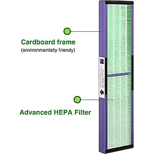 2 Pack FLT4825 True HEPA Filter B Replacement Compatible with Germ Guardian AC4825 AC4850PT