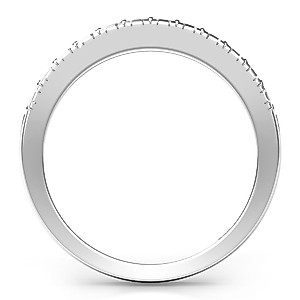 Metal Factory Sz 7 Sterling Silver 925 CZ Cubic Zirconia Wedding Band Ring