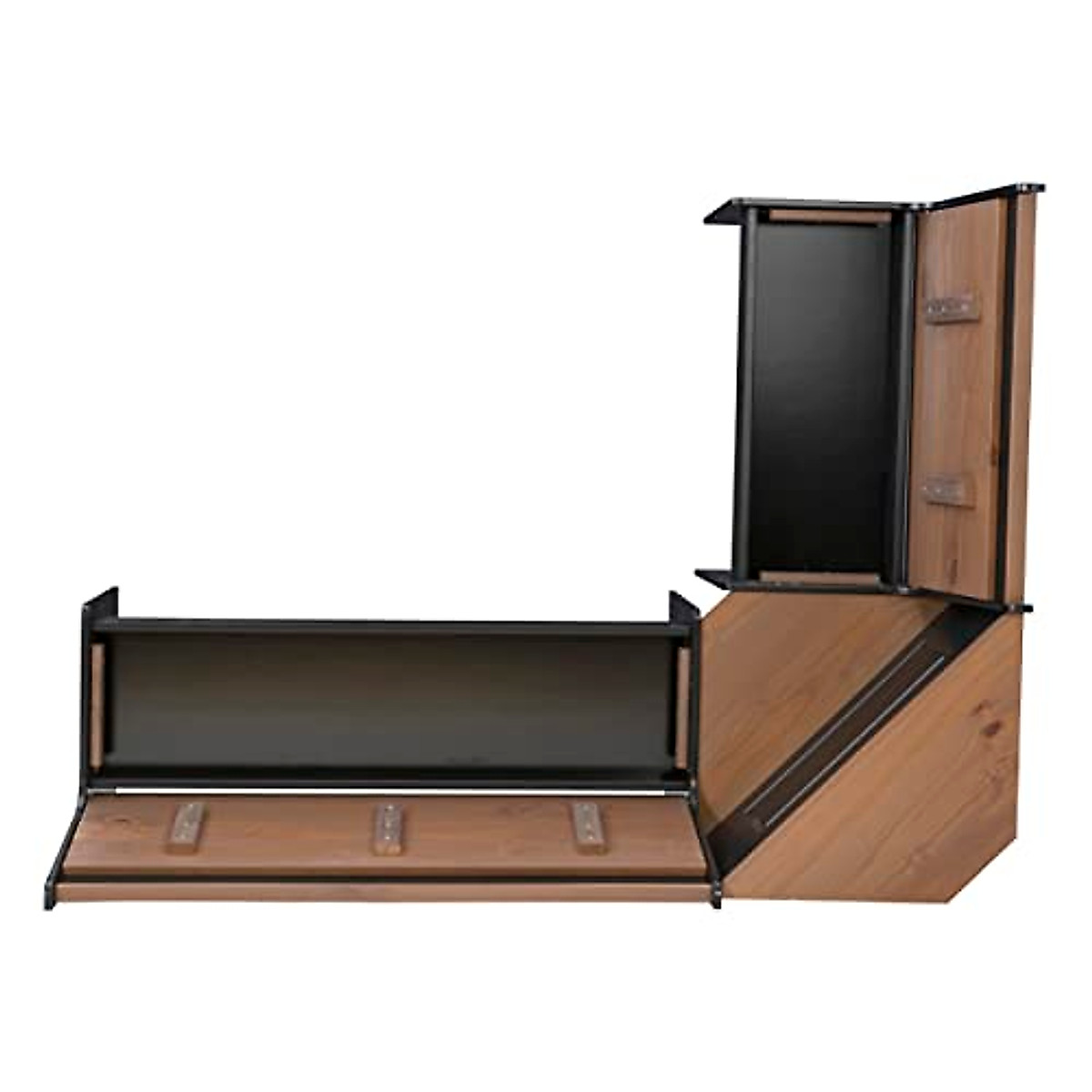 Linon Black and Pecan Breakfast Dining Set Ardmore Nook