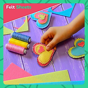 50 Pcs Felt Sheets for Crafts, 4x4 inch Multi Colored Felt Fabric Sheets for DIY, Sewing & Furniture Projects, 1mm Thick Felt Sheets