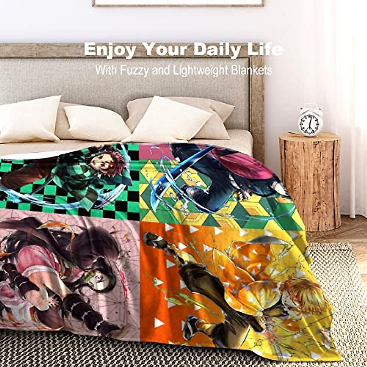 Anime Blanket Merch Ultra Soft Throw Blanket Warm Bed Blanket for Travelling Camping Living Room Sofa Bedroom Decor Gifts 50"x40"