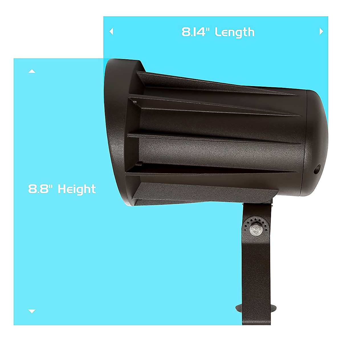 Westgate Lighting LED Outdoor Landscape Garden Bullet Flood Lights - Path Walkway Lawn Spotlights - Trunnion Mount - IP65 Waterproof - High Lumen - 120-277V (42W 3000K Warm White Trunnion)