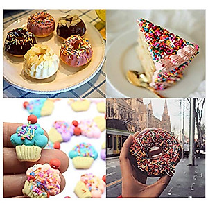 EHOPE 120G Fake Sprinkles Polymer Sprinkles Faux Sprinkles Resin Sprinkles Clay Sprinkles For Resin Fake Candy Sprinkles for Nail Art DIY Crafts Cake Phone Case( 10 Colors-120g )