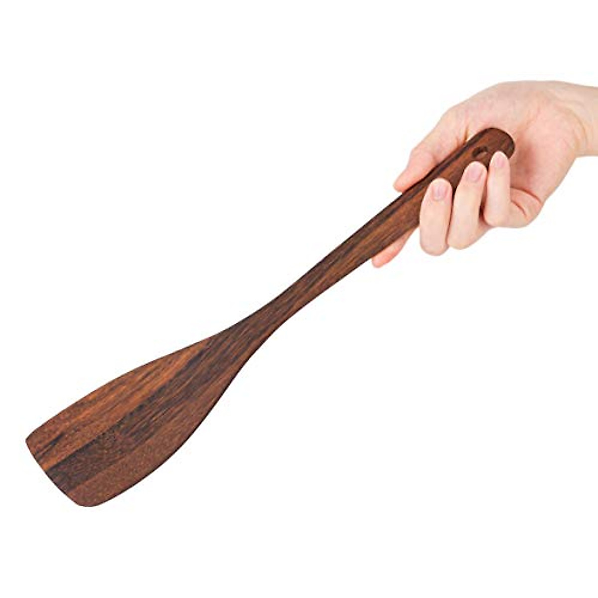 Wooden Spatulas for cooking - Set of 2 12.8 Inch 12 Inch Versatile Utensils, Wooden Spoons, Anti Scratch Non Stick Cookware, Eco Friendly, MyFurtive Wooden Wok Spatula Turner For Cooking