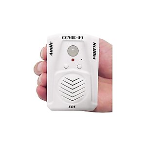 BRS Audio Proximity Notifier with 10 preloaded Verbal Messages - PIR Infrared Motion Sensor Activated Audio Alarm