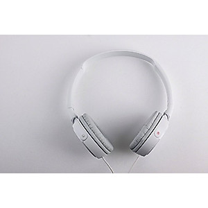 Sony ZX Series Wired On-Ear Headphones with Mic, White MDR-ZX110AP