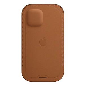 Apple iPhone 12 and 12 Pro Leather Sleeve with MagSafe - Saddle Brown
