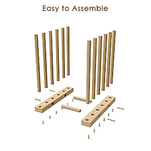 UNZERO Art Storage Rack, Art Drying Rack, Wood Storage Stand for Canvas Boards, Panel, Frame, Drawing Board, Printed Matter, Paper Pad, Backing Plate (8.3" D x 15" W x 13.7" H)