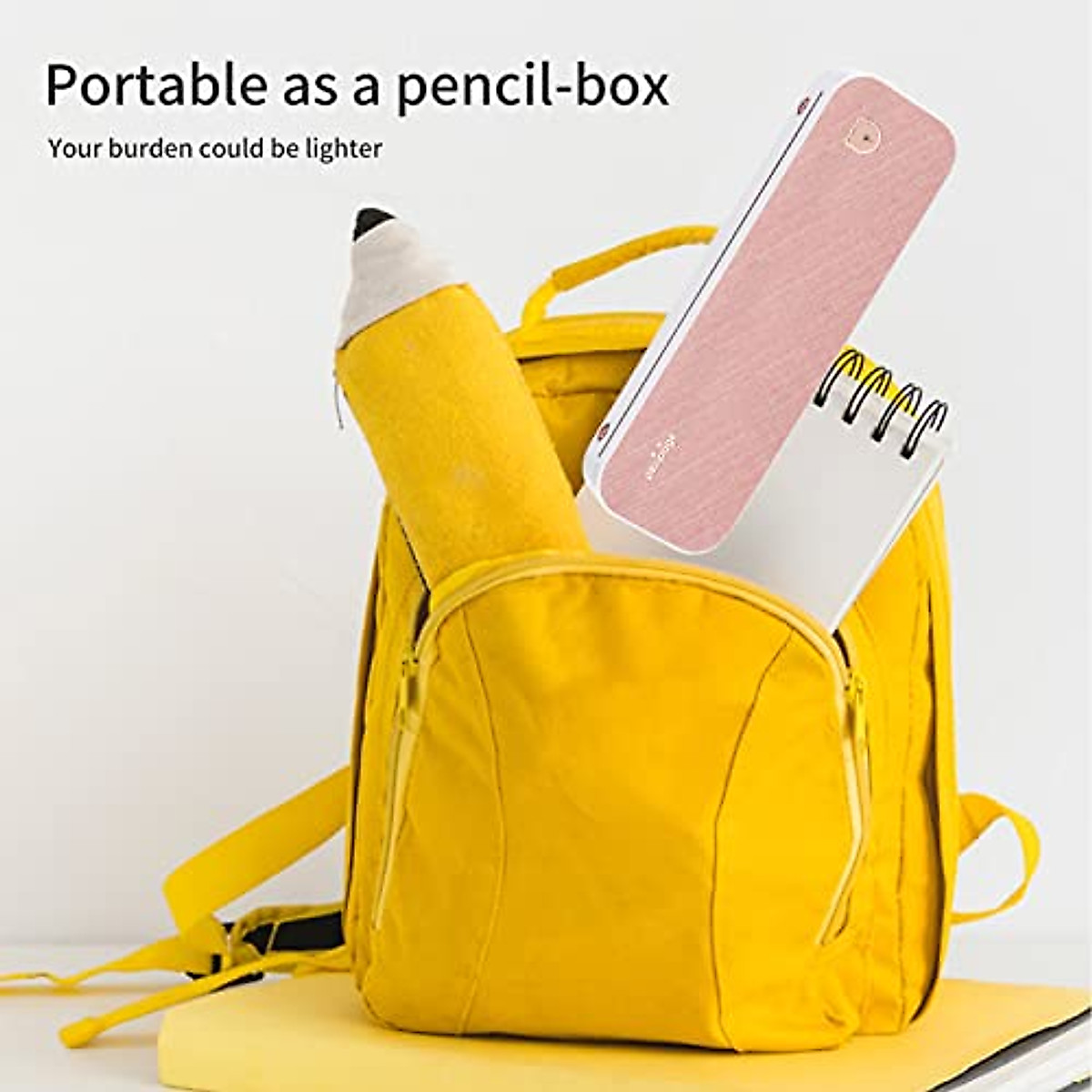 Bisofice PeriPage Portable Printer, A4 Wireless Bluetooth Travel Printer, Portable Thermal Printer Compatible with Android and iOS, Support 2''/3''/4'' Paper Width, Mobile Printer