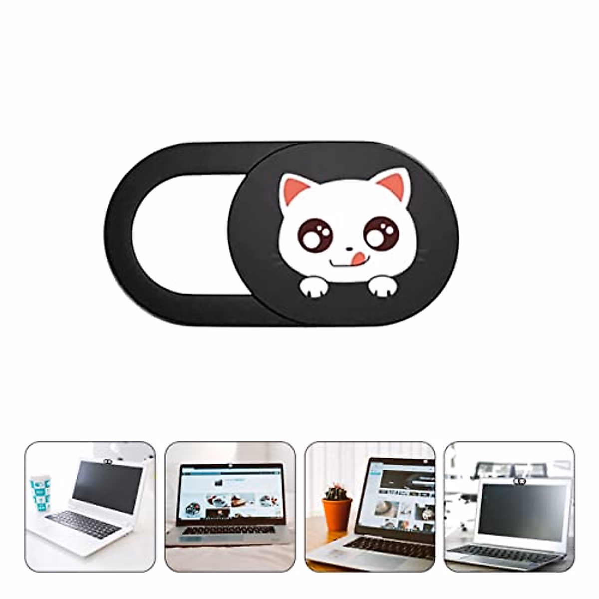 Mobestech Tableta 6pcs Cute Cat Computer Webcam Cover Pc Web Camera Cover Decorative Webcam Cover Slider Web Camera Cover Camera Slider