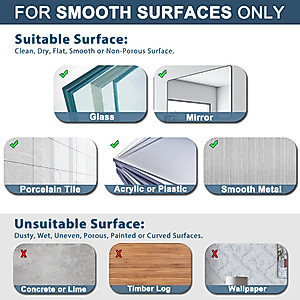 SAYAYO Suction Cup Hooks for Shower, Matte Black Suction Towel Hook for Glass Window, SUS 304 Stainless Steel Bathroom Hooks for Glass Door, Mirror, Tile, 2Pcs