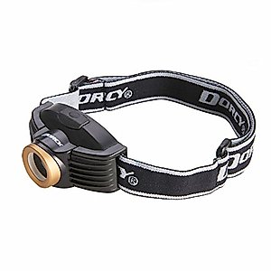 Dorcy 215-Lumen Weather Resistant Spot Beam LED Headlight, Black and Gold (41-2097)