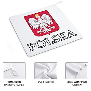 Patriotic Polish Polska Flag Hanging Kitchen Hand Towels Funny Bathroom Printed Cute Soft Decorative