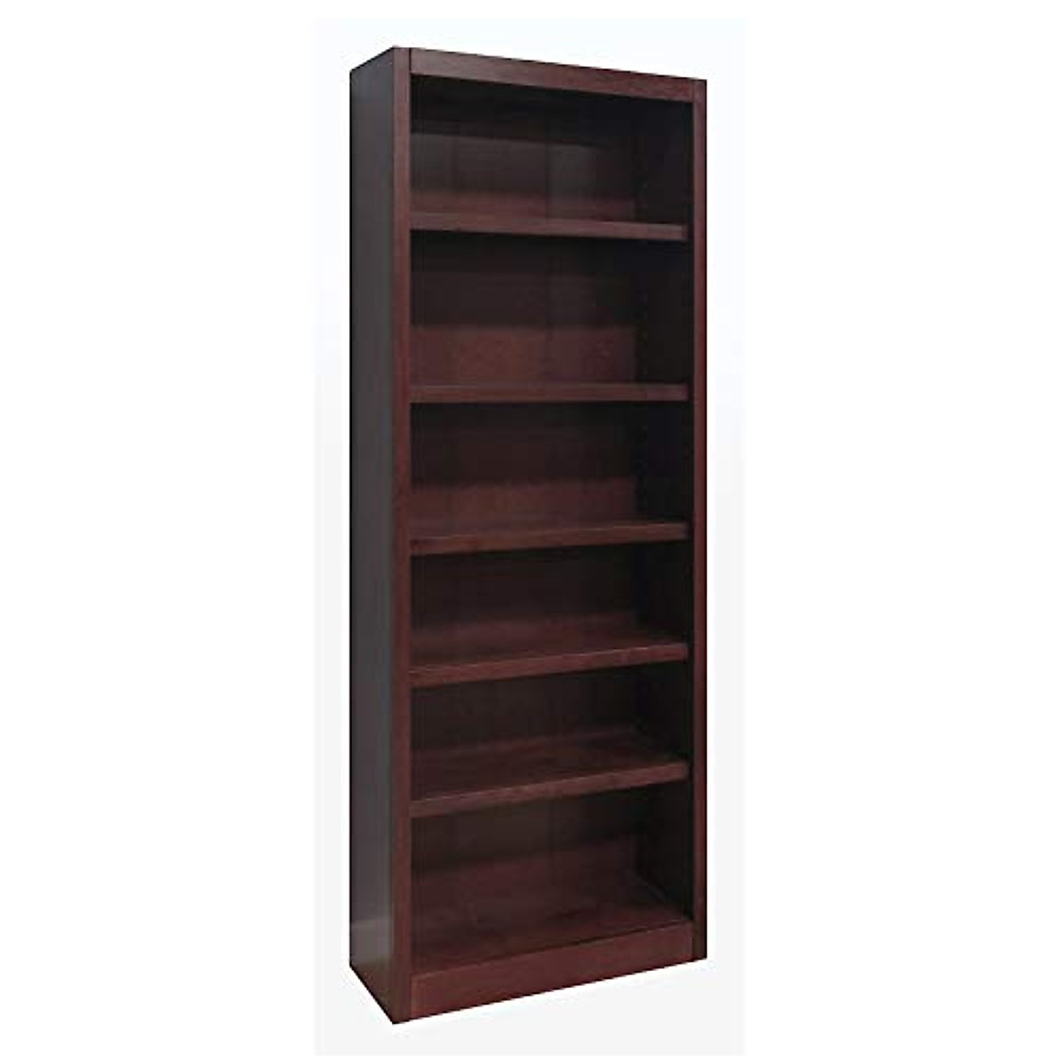 Traditional 84" Tall 6-Shelf Wood Bookcase in Espresso