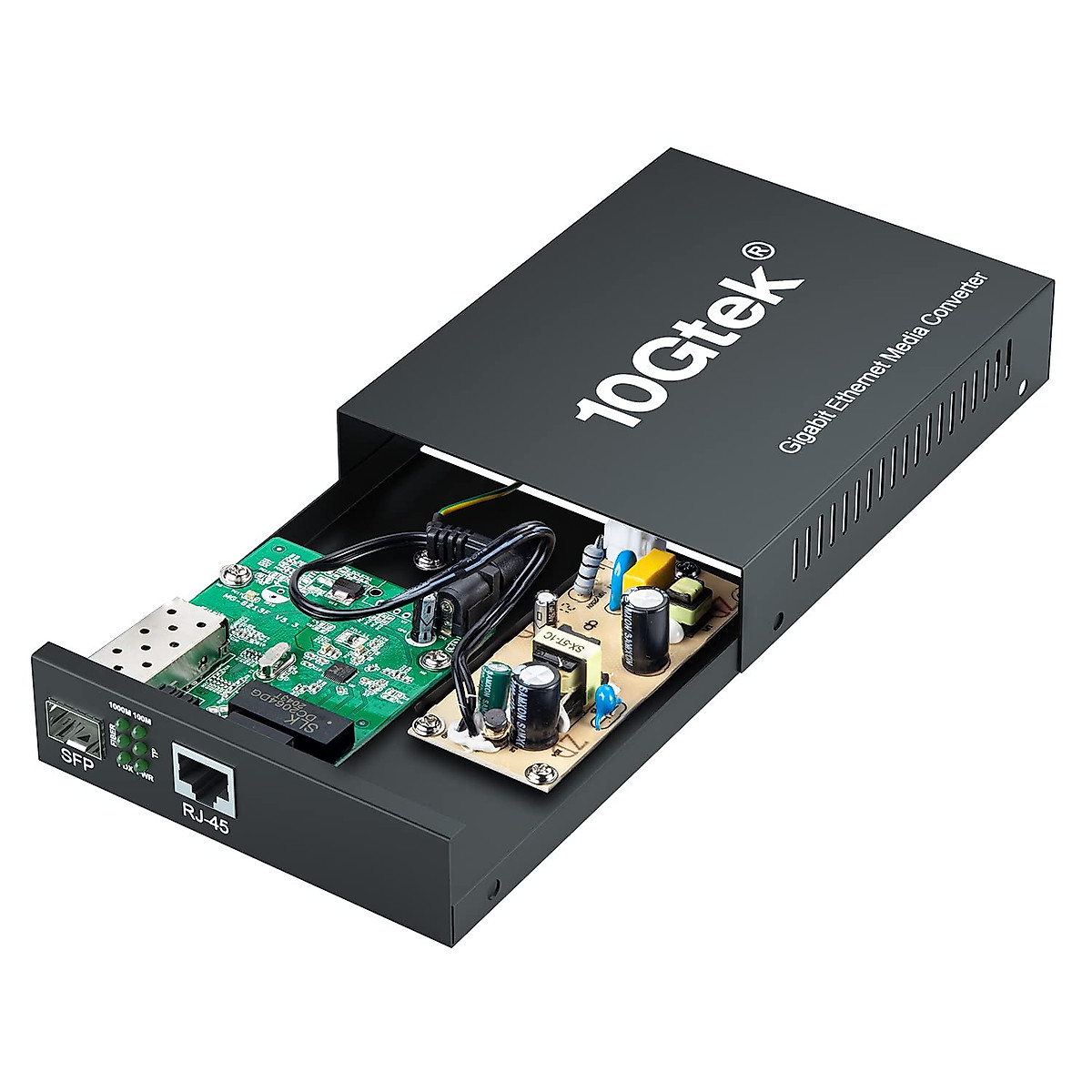 1.25G Media Converter, SFP Slot, Power Inside, with a 1.25G SFP Module, 20km