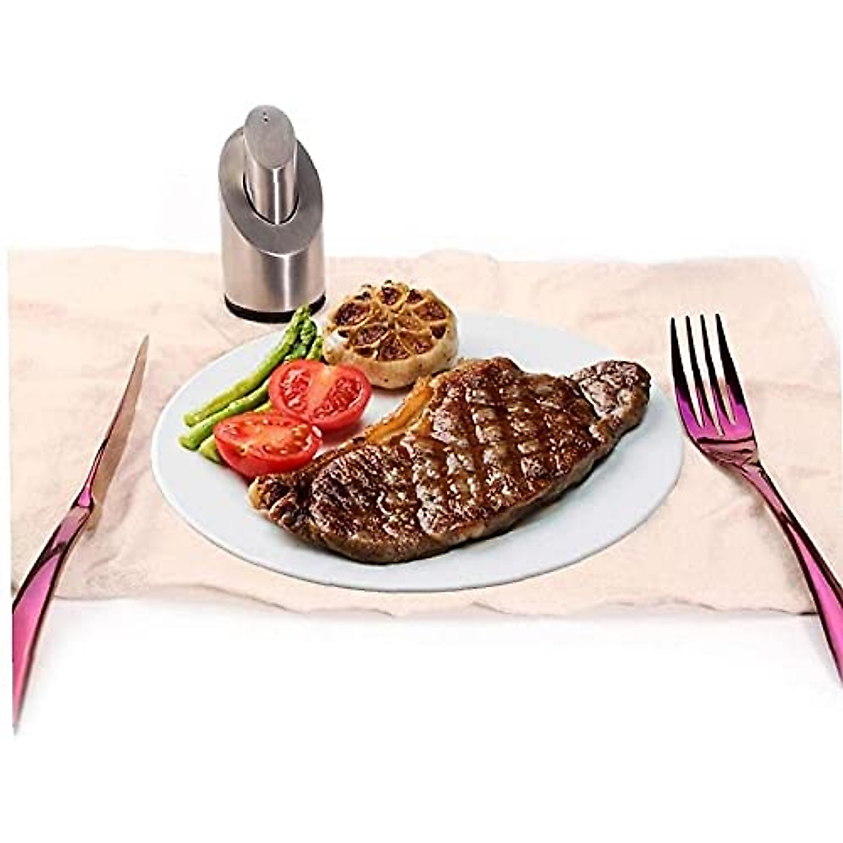 Two in One Salt and Pepper Shakers Set 304 Stainless Steel Spices Shaker with Holes Kitchen Tools