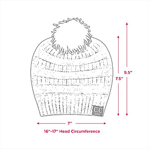 C.C Kids Beanie Ages 2-7 Warm Chunky Thick Stretchy Knit Slouch Beanie Skull Kids Hat with Pom (YJ-847-POM) (Mint)