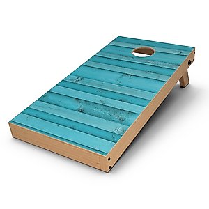 Design Skinz Wood Skin Set for Cornhole (Skin Only) - Signature Blue Wood Planks