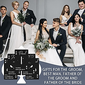 JATEBI Groomsmen Bottle Openers,5Pcs Personalized Man Credit Card Bottle Opener,Team Groom Gifts,Groomsman, Best Man, Usher, Groom Gift, Father of the Bride