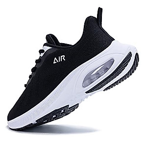 GANNOU Women's Air Running Shoes Fashion Tennis Sport Gym Jogging Walking Fitness Sneakers Black US 8.5