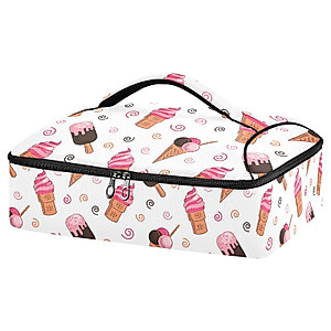 Kcldeci Insulated Thermal Food Carrier Insulated Casserole Carrier for Hot or Cold Food,Ice Cream Popsicle Insulated Tote Bag for Potluck Cookouts Parties Picnic,Lasagna Lugger