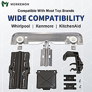W10712395 Dishwasher Replacement Top Rack for Kenmore Kitchenaid Whirlpool Dishwasher Parts, Replace W10350375 AP5957560 Dishwasher Upper Rack Parts, WDT750SAHZ0 WDT970SAHZ0 WDT780SAEM1 WDTA50SAHZ0