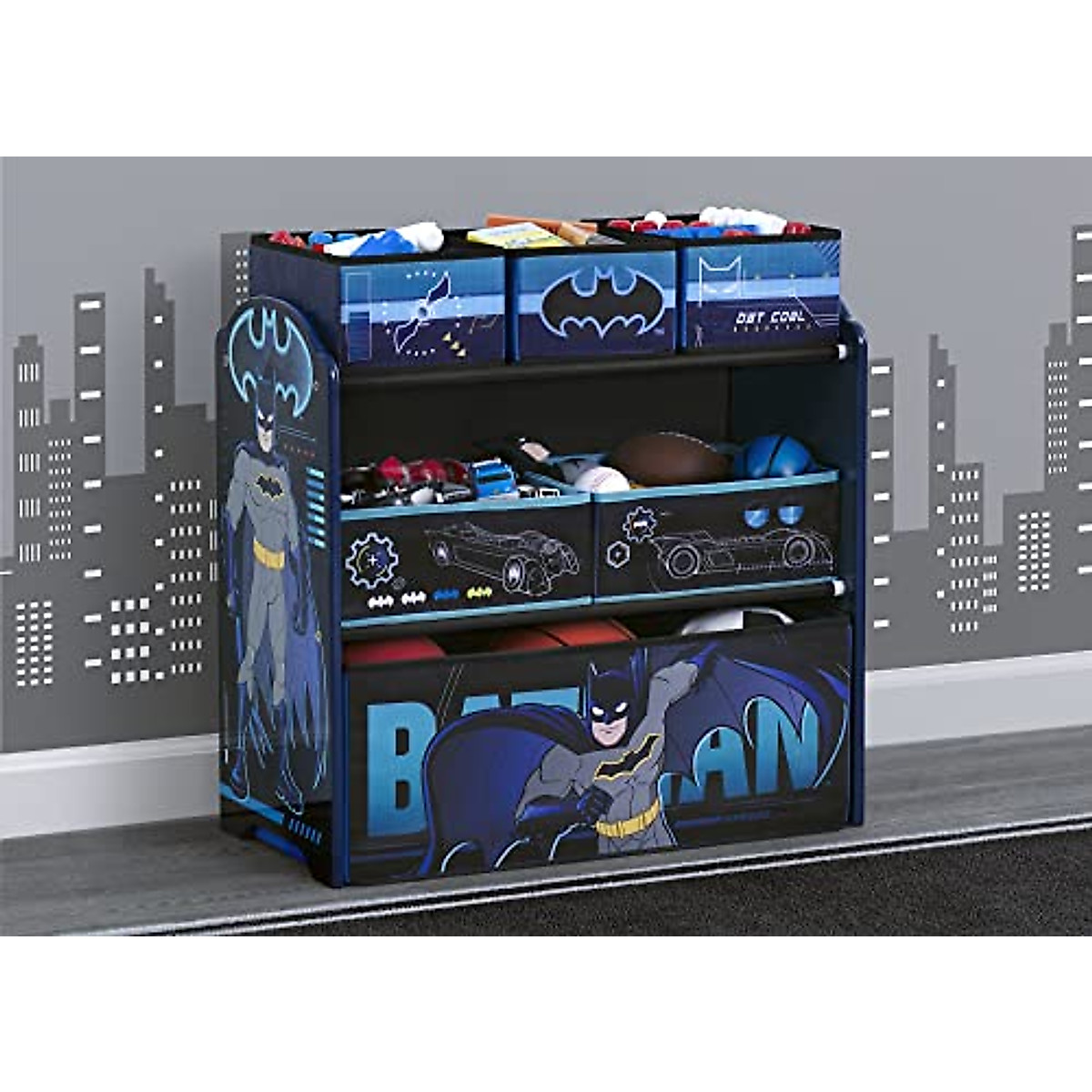 Delta Children Design & Store 6 Bin Toy Storage Organizer, Batman
