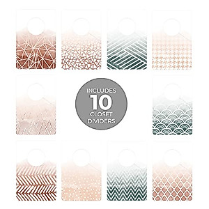 Write On Watercolor Ombre Clothing Dividers / 10 Patterned Double Sided Closet Dividers/DIY Clothing Rack Dividers/Made In The USA