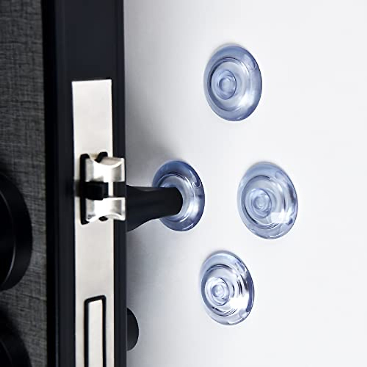 Cabinet Bumper Pads 8 Packs, Clear Adhesive Bumper Pads, Door Stopper Wall Protector, xuenair Rubber Bumper Feet, Adhesive Door Knob Bumper for Wall Fridge Door Stopper