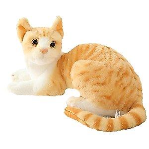 GUDVES Orange Tabby Cat Stuffed Animal Baby Stuffed Animal Cat Stuffed Animal Plush Toy Orange Shorthair Cat 12 Inch (Orange B)