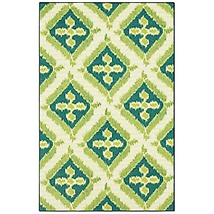 Mohawk Home Summer Splash Area Rug, 5 ft x 8 ft, Teal