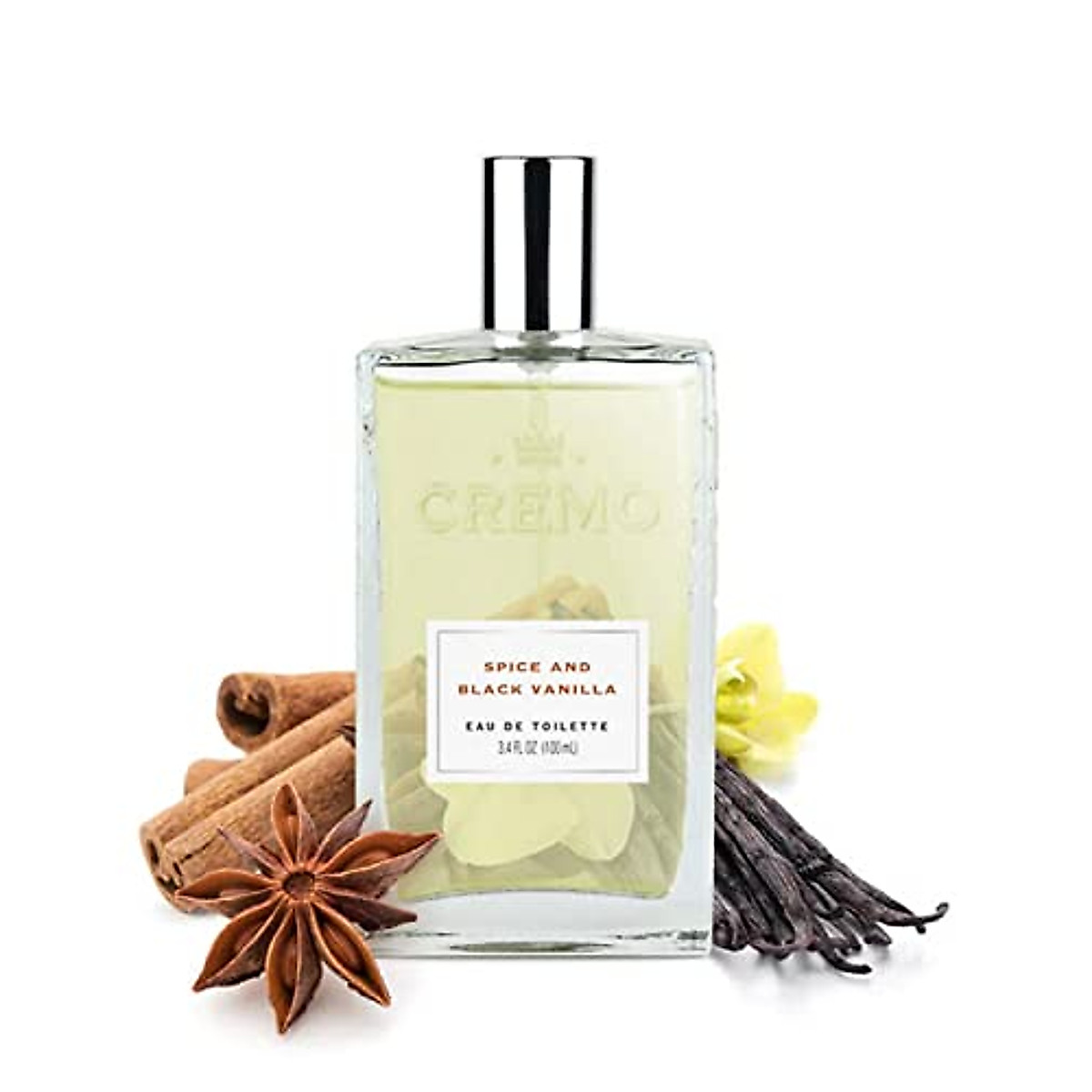 Cremo Spice & Black Vanilla Cologne Spray, An Explosion of Vibrant Spices, Tobacco and Black Vanilla, 3.4 Fl Oz