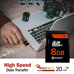 Synergy DIgital Camera Memory Card, Compatible with Canon Powershot A550 Digital Camera Memory Card 8GB Secure Digital High Capacity (SDHC) Memory Card