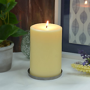 6 Inch Ivory Pillar Candles - Set of 4