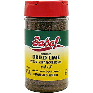 Sadaf Ground Dried Lime 4 oz. - Dried Lime Powder for Cooking - Limu Omani - Real limes dried and ground - Ideal for Seasoning your Dishes - Lime grounded