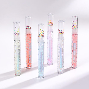 Petansy Shimmery Glitter Lip Gloss 6 Colors Liquid Lipstick Set Plumping Lip Oil | Syrupy gloss | Long Lasting | Moisturizing| High Shine | Lip Glow Set (6 Colors/Set)