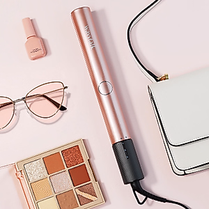 Wavytalk Hair Straightener and Curler 2 in 1, 1" Titanium Flat Iron 250°F-450°F Temperature for All Hairstyles, Salon Professional Flat Iron Reduce Hair Damage, Dual Voltage