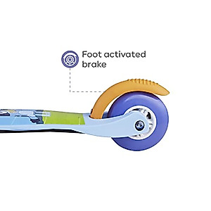 Bluey Self Balancing Kick Scooter with Light Up Wheels, Extra Wide Deck, 3 Wheel Platform, Foot Activated Brake, 75 lbs Limit, Kids & Toddlers Girls or Boys, for Ages 3 and Up
