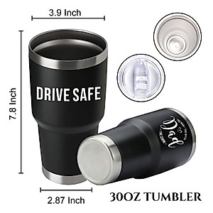 Gifts for Dad from Daughter, Son, Kids, Cool Birthday, Fathers Day, Christmas Gift Ideas, Presents for Father, Daddy, Papa, Men, 30 Oz Stainless Steel Tumbler