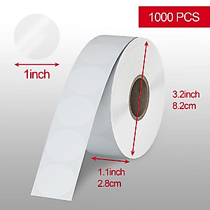 1 inch 1000 Pcs Clear Circle Package Seals Stickers Envelope Seals for Mailing, Misofuki Transparent Round Wafer Seal Labels Envelope Tab Sealer and Retail Package Self Adhesive Seal Label Sticker